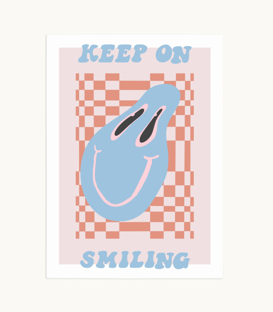 Keep Smiling Retro Print - thepostertribe.com