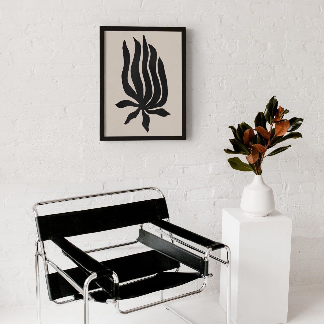 Abstract Monstera Print - thepostertribe.com